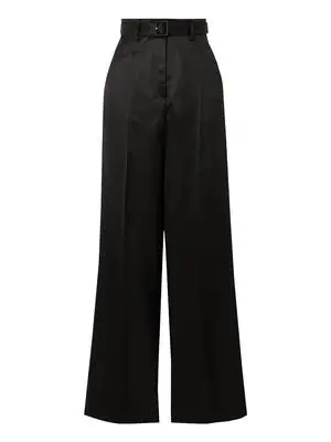 Gabriela Hearst Norman Belted Wool-blend Pants - Black