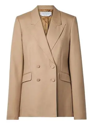 Gabriela Hearst Gabriela Hearst Stephanie Double-Breasted Wool-Twill Blazer Sand