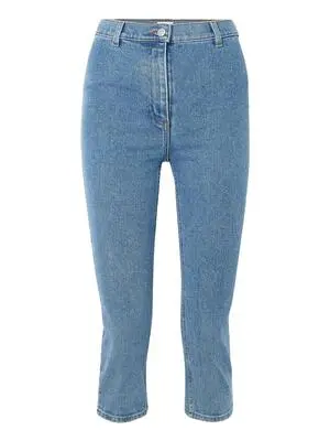 Magda Butrym Cropped High-rise Skinny Jeans - Mid Denim