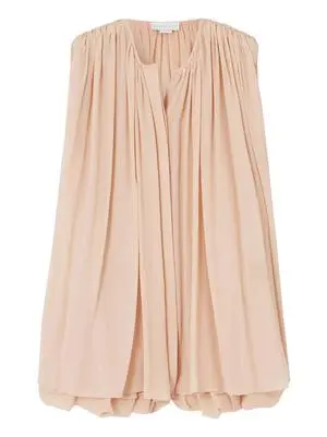 Stella McCartney Cape-effect Silk-chiffon Top - Blush