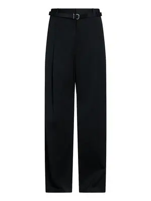 JIL SANDER Belted Wool-twill Pants - Black