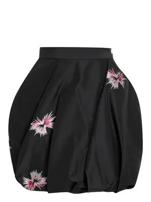Emilio Pucci Embroidered Taffeta Mini Skirt - Black