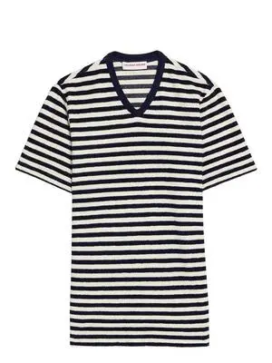 Orlebar Brown Nicolas Striped Cottonterry Tshirt - Black