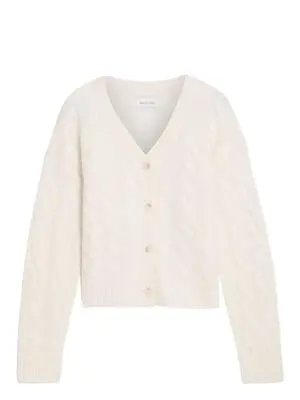 Naadam Cable-knit Cashmere Cardigan - Ecru
