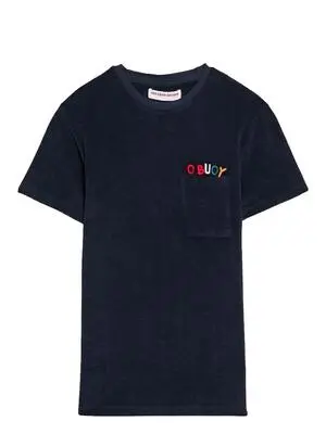 Orlebar Brown Embroidered Cottonterry Tshirt - Navy