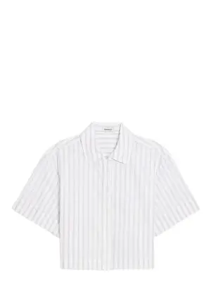 SIMKHAI Cropped Striped Shirt