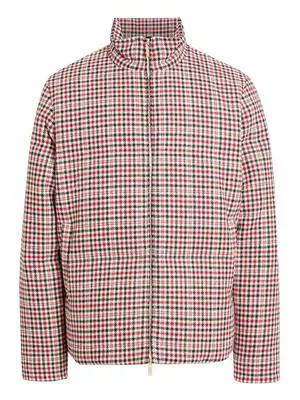 Thom Browne Checked Quilted Wool-tweed Down Jacket - Red