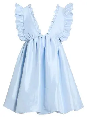KIKA VARGAS Caroline Ruffled Taffeta Mini Dress - Sky Blue