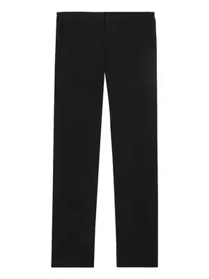 Sandro Slim-fit Wool-blend Trousers - Black
