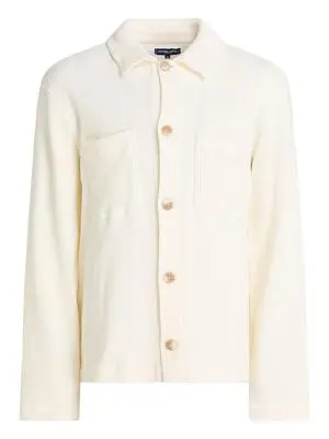 Frescobol Carioca Pedro Waffleknit Cotton Overshirt Ivory