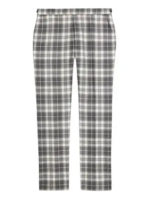 Thom Browne Checked Wool-twill Pants - Anthracite