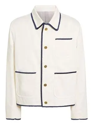 THOM BROWNE Embroidered Cotton-Twill Jacket