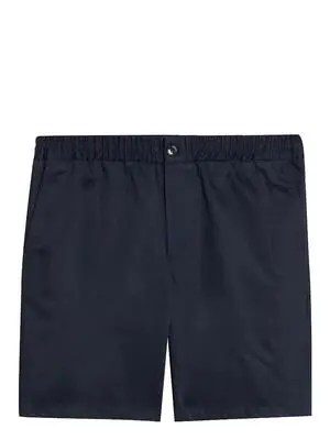Ami Cotton-twill Shorts - Midnight Blue