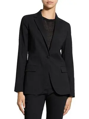 Theory Notched Lapel Staple Blazer - Black