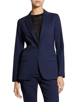Theory Notched Lapel Staple Blazer Midnight Navy