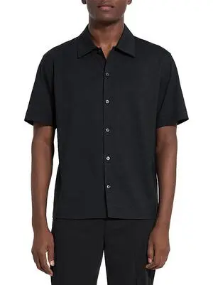 Theory Relaxed Short Sleeve Shirt - Black