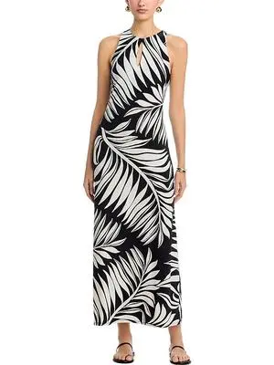 Tommy Bahama Carmela Lush Zebra Maxi Dress - Black