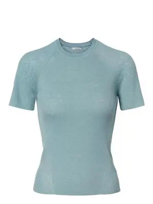 JOSEPH Belarb Ribbed-knit T-shirt - Blue