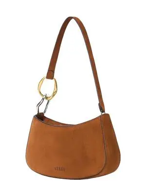 Staud Ollie Suede Shoulder Bag Tabac