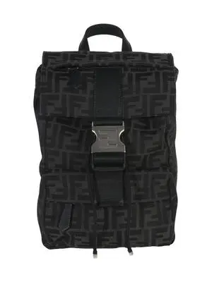 Fendi Zucca Canvas Ness Crossbody Bag - Black