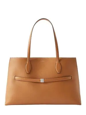 TOTEME Lounge Large Textured-leather Tote - Brown