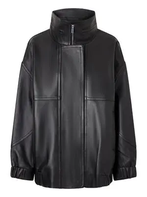 Theory Lambskin Leather Jacket - Black