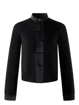 Shanghai Tang High-neck Cardigan - Black