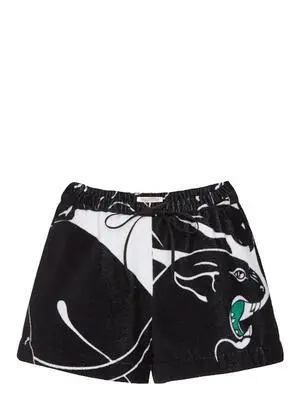 VALENTINO Panther Print Shorts