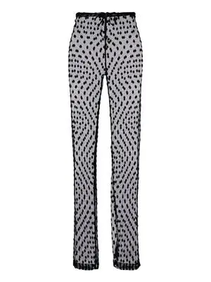 Dries Van Noten Polka-dot Slim Pants - Black