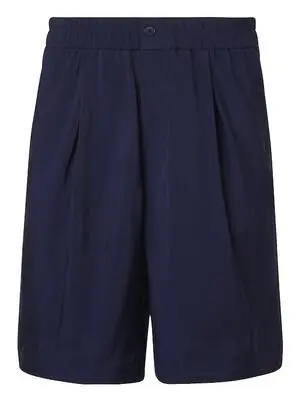 Giorgio Armani Natté Bermuda Shorts Blue