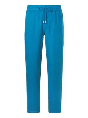 Vilebrequin Linen Tapered Trousers - Blue