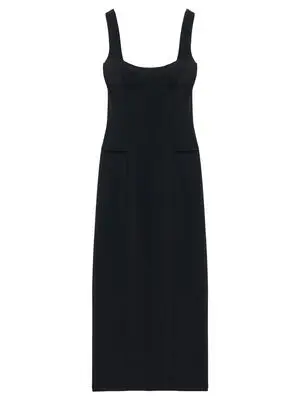 Alexander McQueen Corset Midi Dress - Black