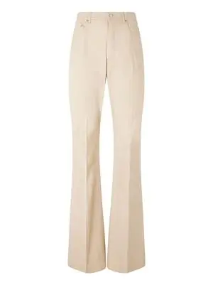 Rick Owens Bolan Bootcut Organic Cotton-Blend Trousers Neutrals