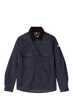 MONCLER Corduroy-Trimmed Denim Trucker Jacket
