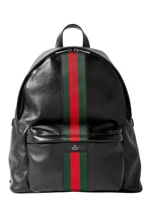 MASTER-PIECE CO Sash Large Leather-Trimmed Sling Bag Black
