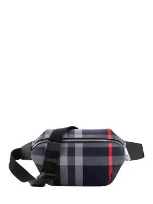 Burberry Sonny House Check Canvas Belt Bag - Blue