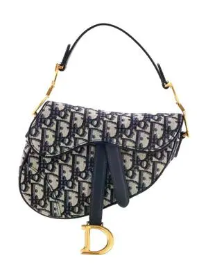 Dior Saddle Handbag Oblique Canvas Mini - Blue