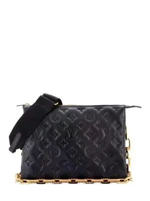 LOUIS VUITTON Coussin Pm Crossbody Bag Monogram Embossed Lambskin - Black