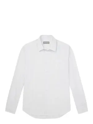 Canali Pinstriped Cotton Shirt - White