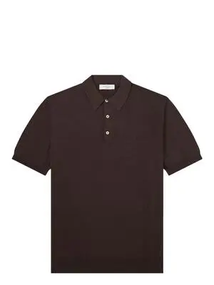 Boglioli Slim-fit Garment-dyed Cotton Polo Shirt - Brown