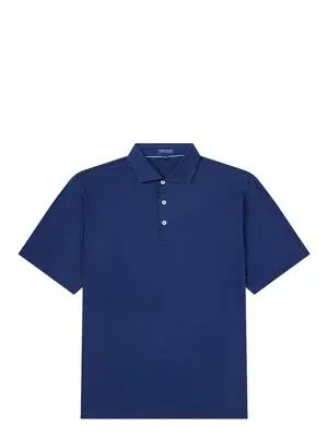 Peter Millar Excursionist Stretch-cotton And Modal-blend Polo Shirt - Blue