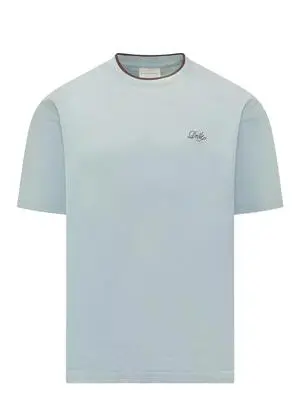 Drole De Monsieur Trim-detail T-shirt - Blue