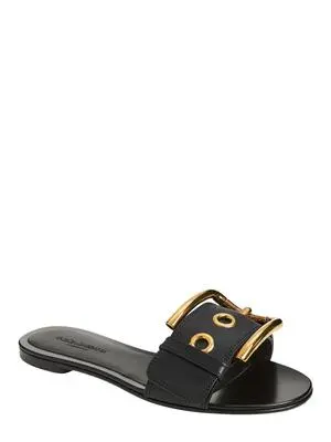 Dolce & Gabbana Buckle Slide Sandal - Nero