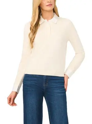 Halogen Mixed Media Henley - Oat