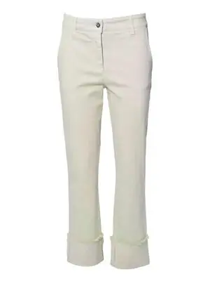 ROOM 52 Frayed Trousers - White