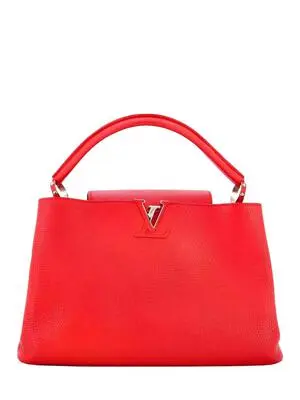 LOUIS VUITTON Capucines Mm Satchel - Red