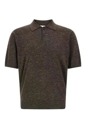 THE ROW Borges Short-sleeve Polo Shirt - Brown