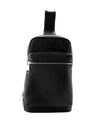 Gucci Signature Slim Crossbody Backpack - Black