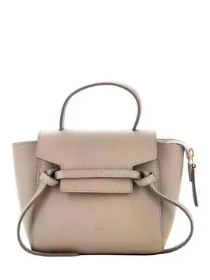 Celine Belt Bag Textured Leather Pico Shoulder Bag - Neutrals