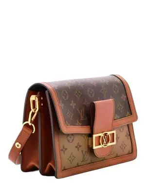 LOUIS VUITTON Dauphine Reverse Monogram Canvas Mm Shoulder Bag - Brown